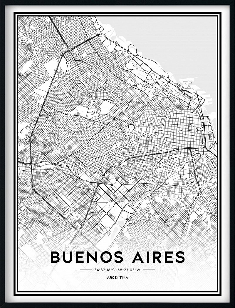 BUENOS AIRES MAP | Venta de Cuadros Modernos | De La Paz