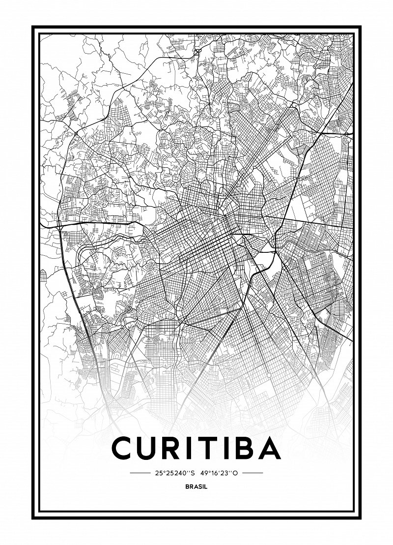 CURITIBA MAP | Venta de Cuadros Modernos | De La Paz