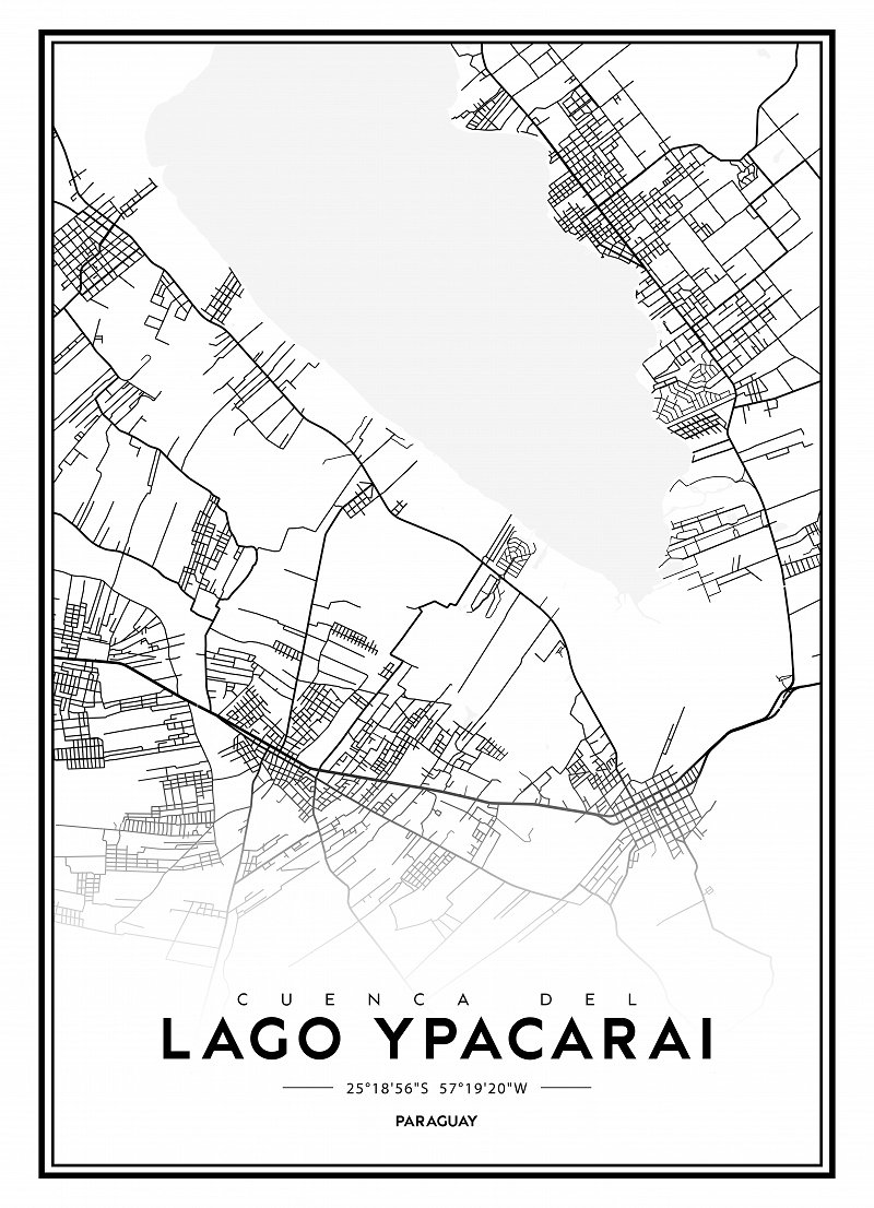 LAGO YPACARAI MAP | Venta de Cuadros Modernos | De La Paz