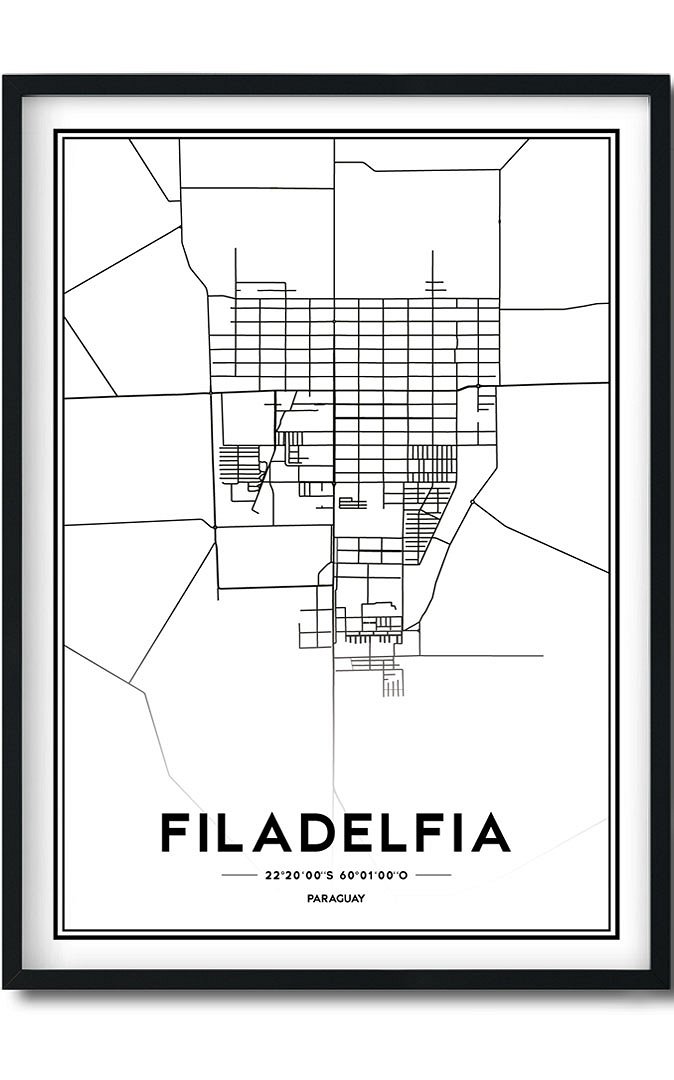 FILADELFIA MAP | Venta de Cuadros Modernos | De La Paz